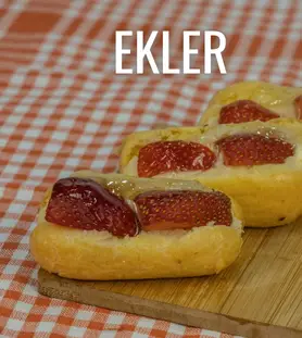 Çilekli Ekler 1kg - Hampas Pastaneleri
